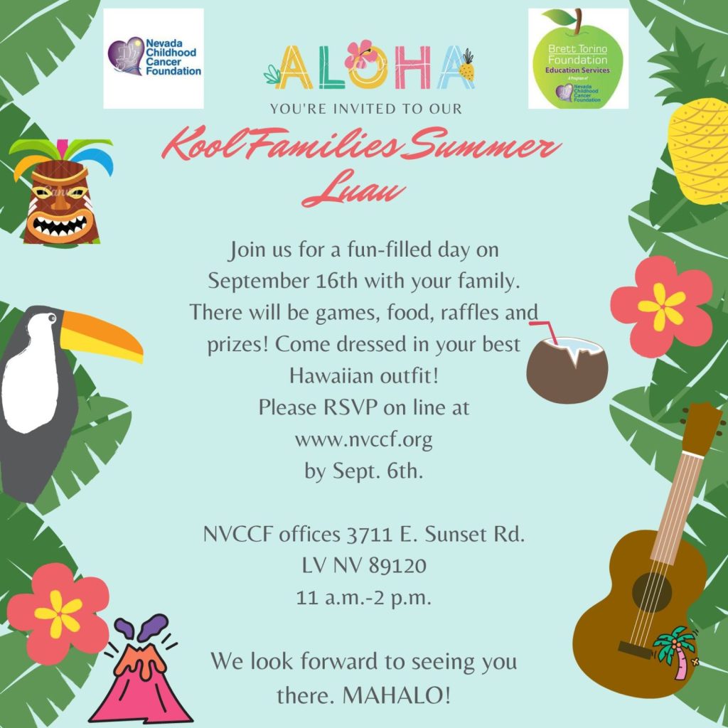 KOOL FAMILIES LUAU! ~ MUST RSVP – NVCCF